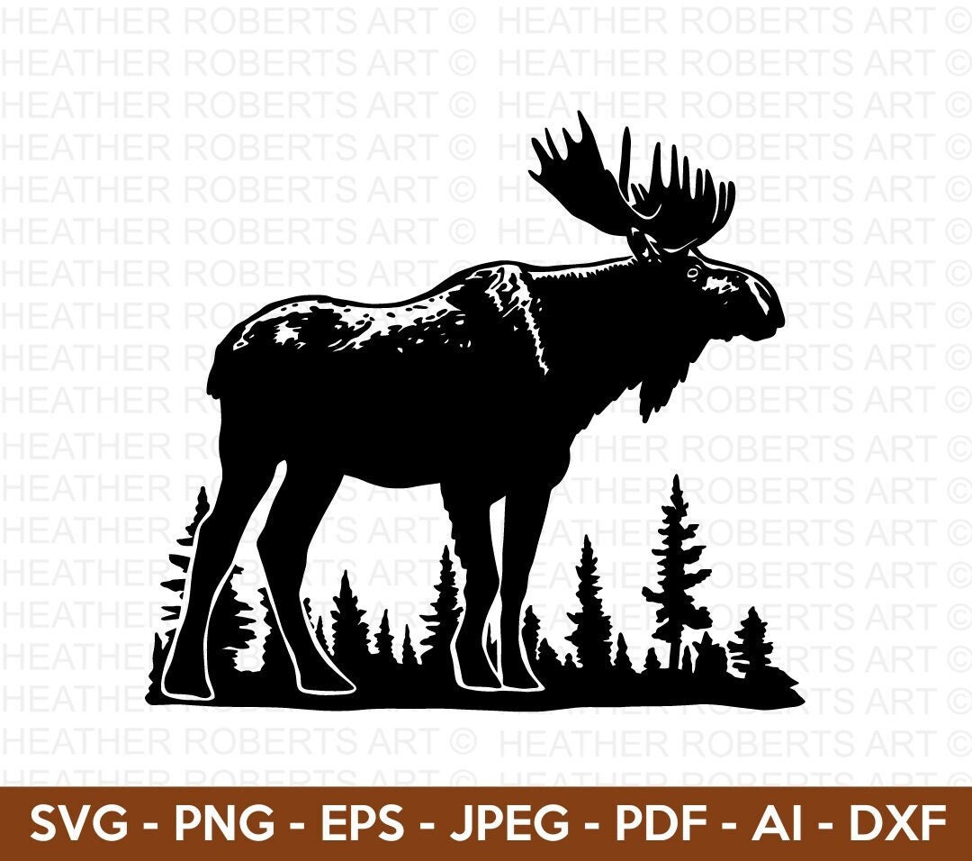 Moose SVG, Nature Moose Svg, Baby Moose Svg, Animals Svg, Moose ...