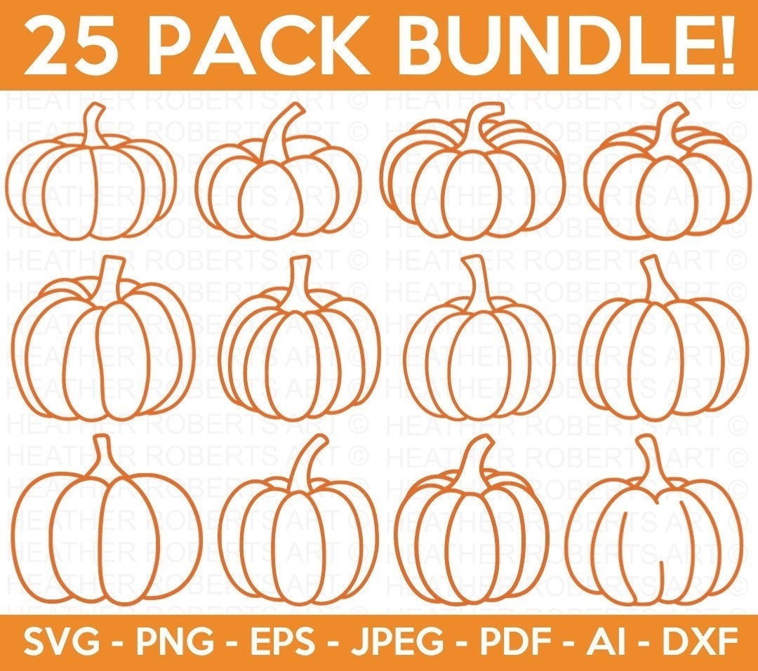 Pumpkin SVG Bundle, Pumpkin SVG, Pumpkin Vector, Halloween Svg, Pumpkin ...