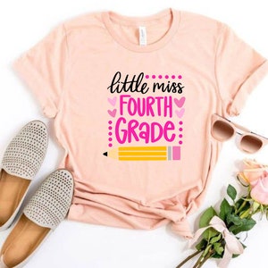 Little Miss Fourth Grade SVG, Back to School SVG, Grade Level Crew ...