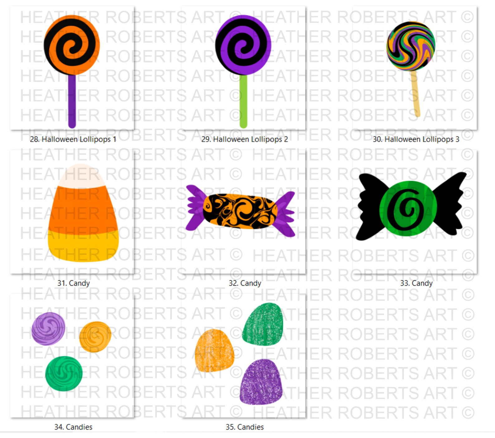 Halloween Clipart Set Halloween PNG Cute Halloween Clipart - Etsy