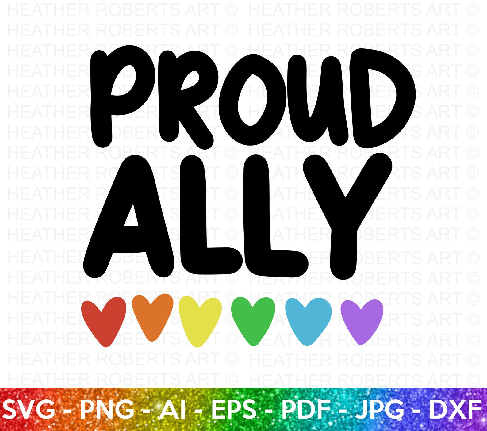 Proud LGBT Ally SVG LGBT Ally Svg Proud Gay Ally Svg Heart - Etsy
