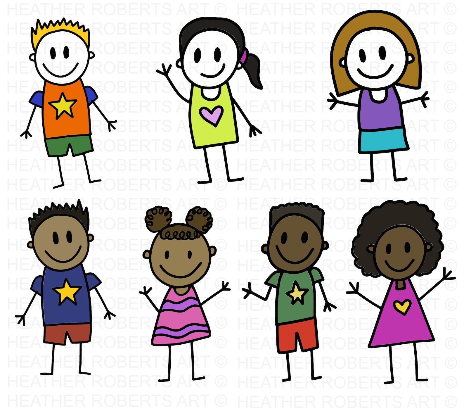 Stick Figures SVG, Stick Children SVG, Stick Boy Clipart, Stick Girl ...