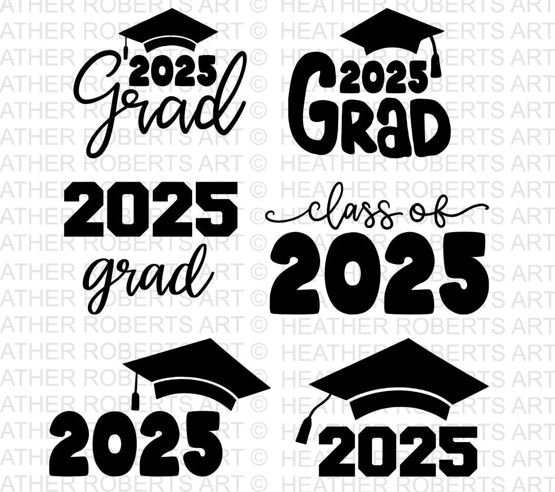 Graduation Svg Bundle, Graduation Cap Svg, Grad 2025, Class of 2025 ...