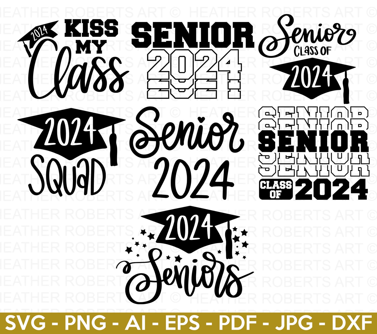 Graduation SVG Bundle, Proud Graduate 2024 SVG, Senior 2024 Svg, Class ...