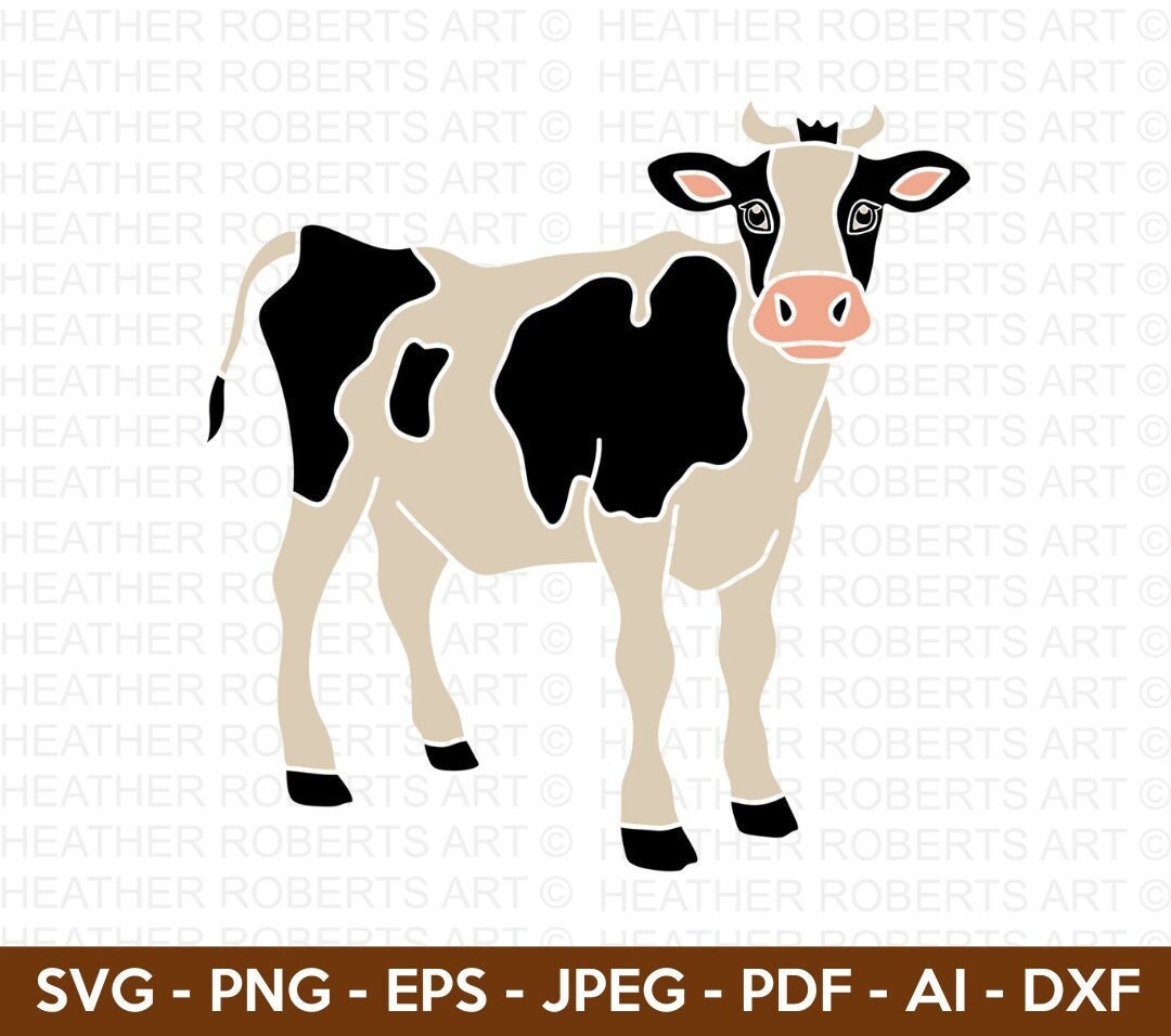 Cow SVG, Farmanimals Svg, Animals Svg, Cow Clipart, Calf Svg, Barn Svg ...