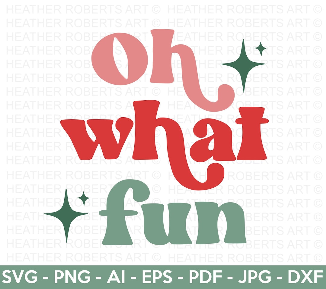 Oh What Fun Retro Christmas SVG: Winter Cut File (digital Download) - Etsy