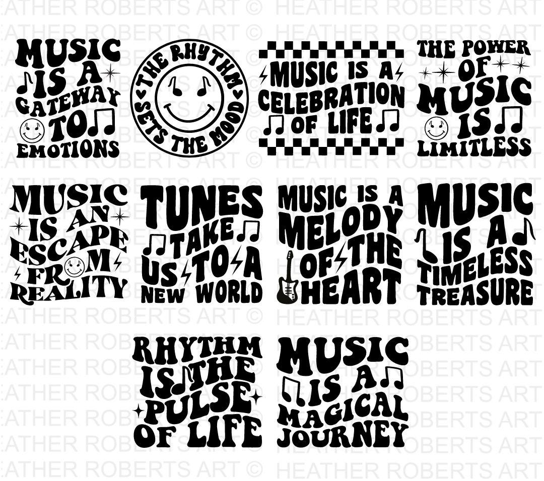 Retro Musical Svg Bundle, Music Svg Bundle, Musical Svg, Music Lover ...