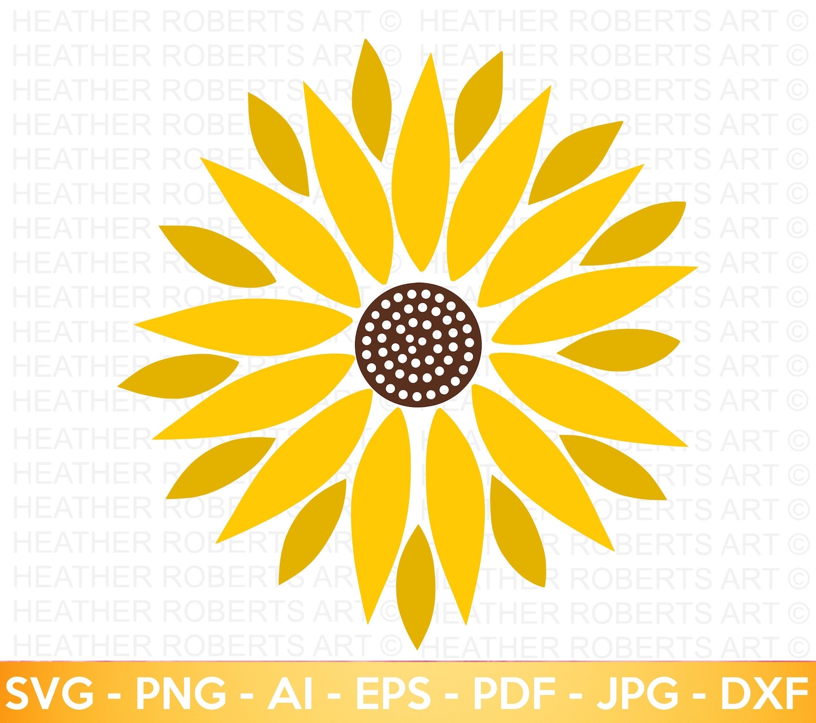 Sunflower SVG Flower Svg Digital Download Clipart - Etsy