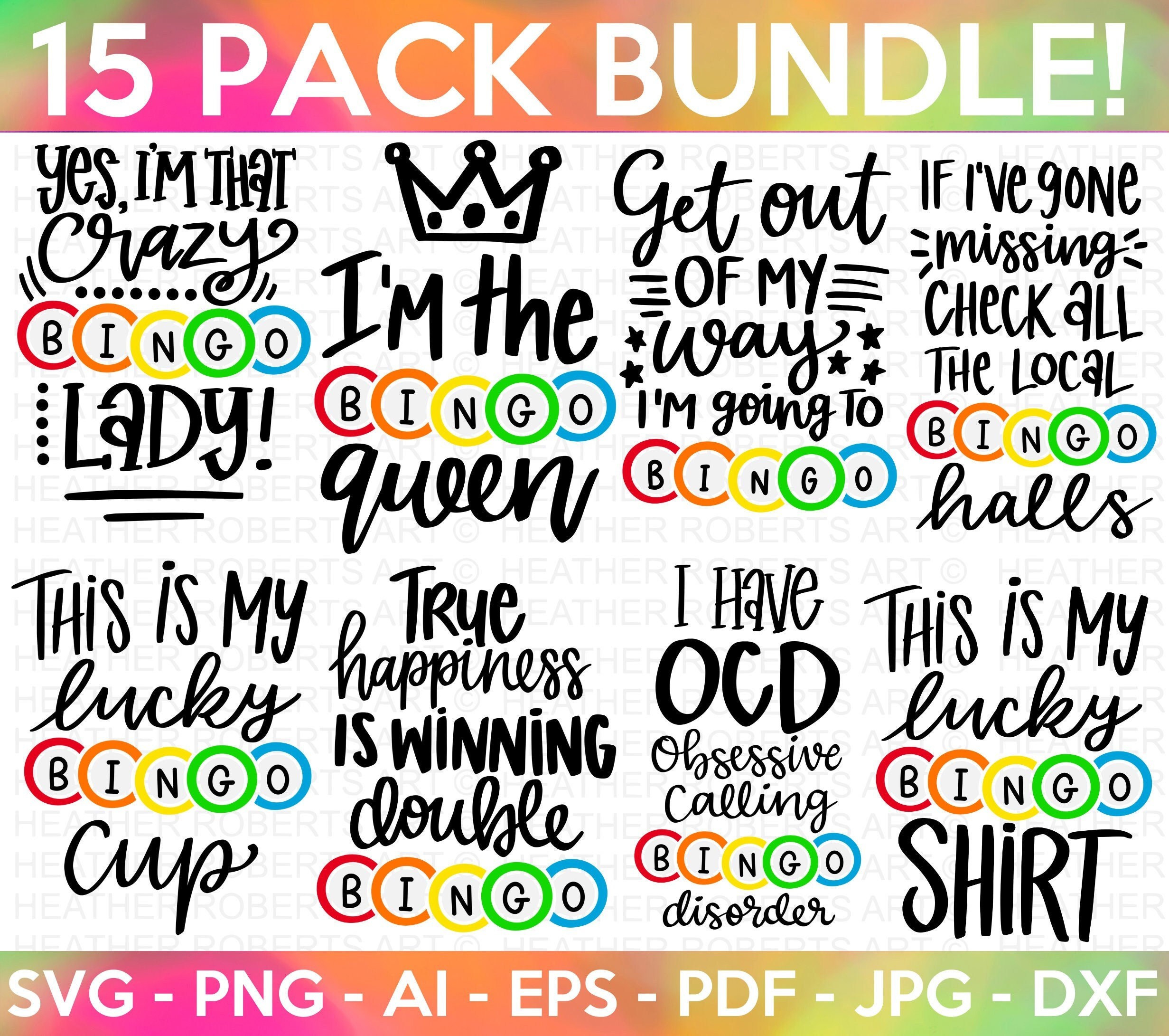 Bingo SVG Bundle Bingo SVG Bingo Player SVG Bingo Lady Svg - Etsy Singapore