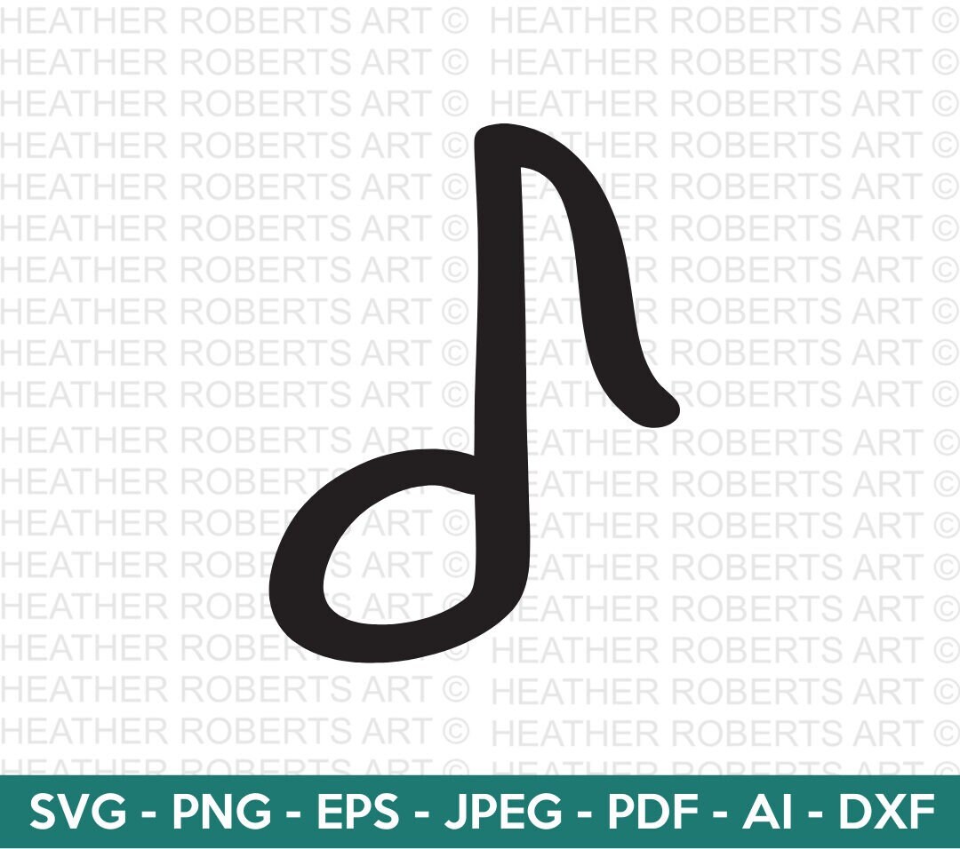 Musical Half Note SVG: Music Icon Cut File (digital Download) - Etsy