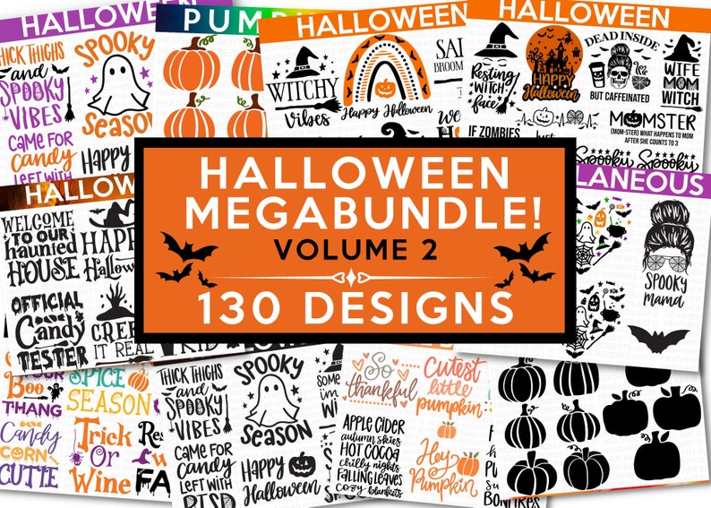 MEGA HALLOWEEN BUNDLE 2 130 Designs Heather Roberts Art - Etsy