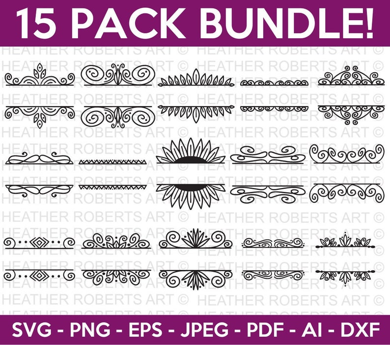 Text Frame Monograms Svg Bundle Floral Frames Frame Svg - Etsy