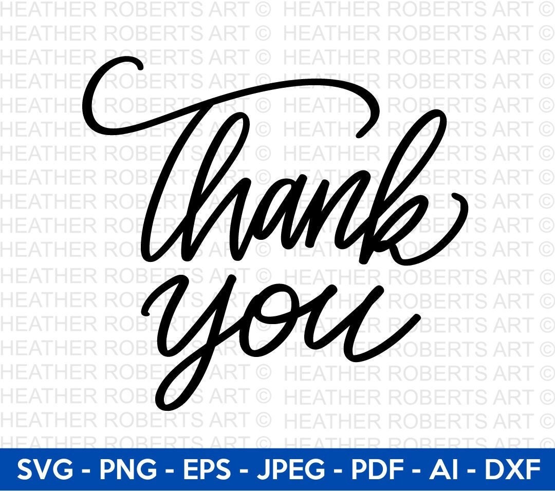 Thank You SVG: Wedding Sign, Card Cut File (digital Download) - Etsy