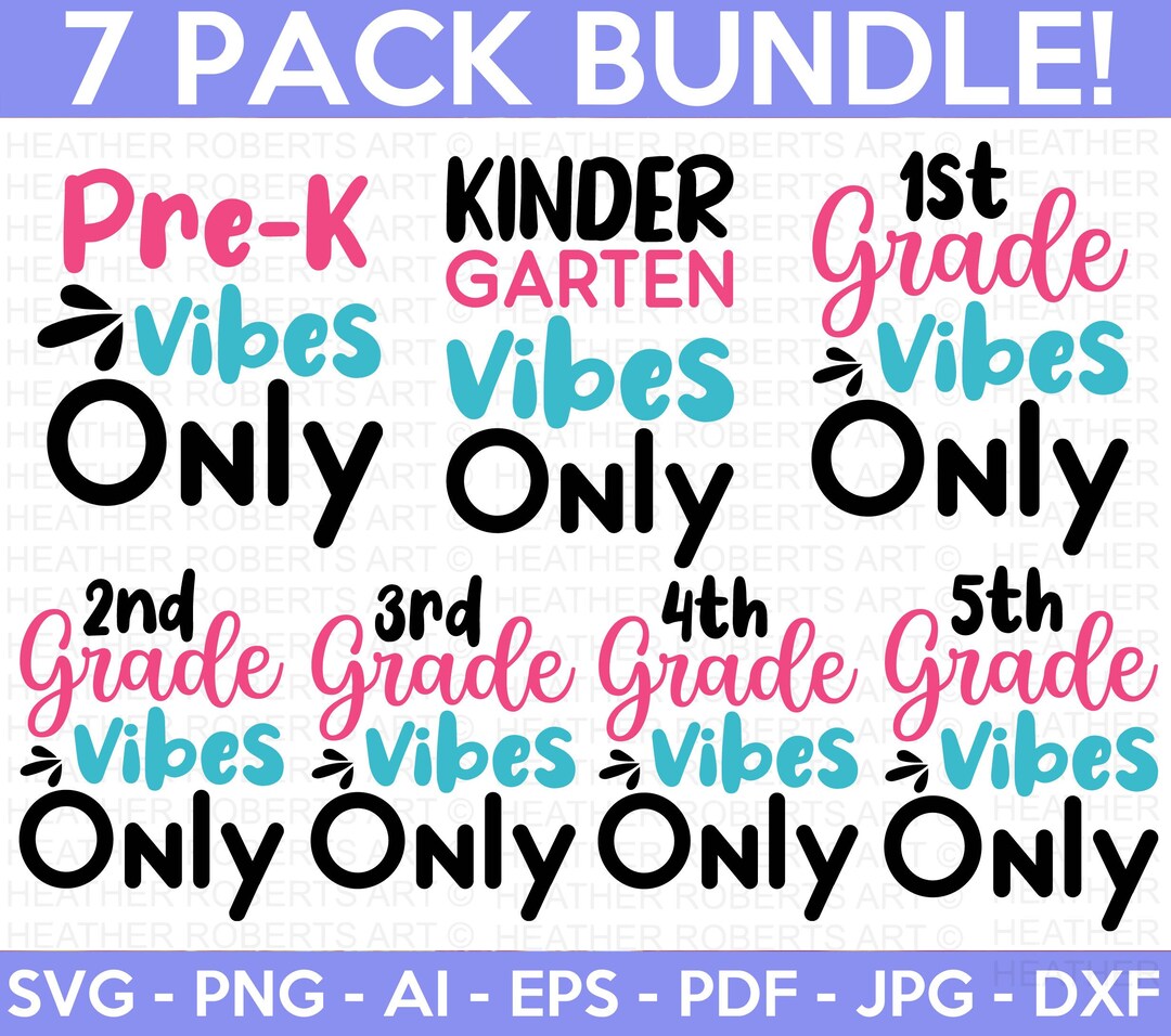 Back to School SVG Bundle, Hello School SVG, Grade Level Vibes Svg ...
