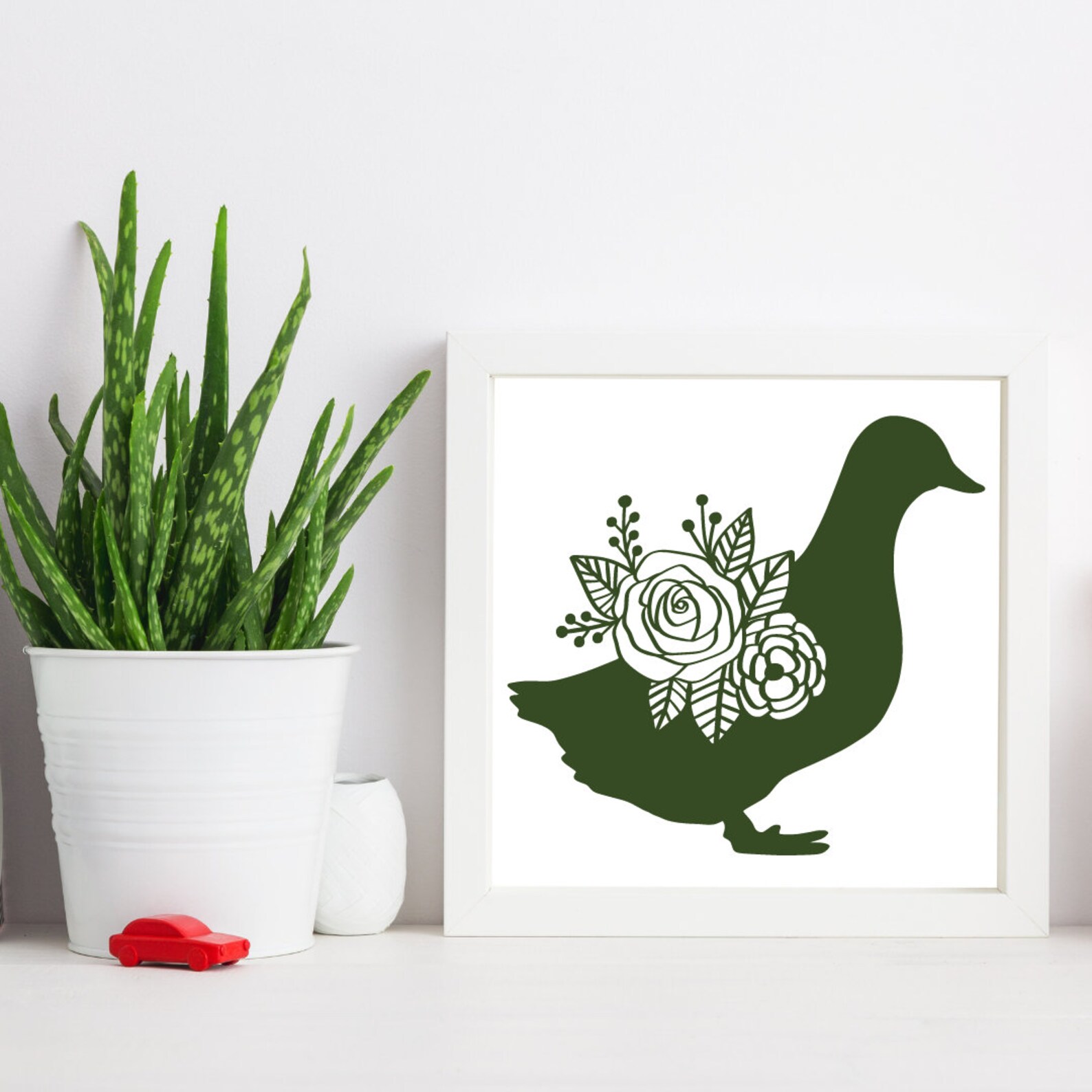 Floral Duck SVG Floral Farm Animals SVG Duck Svg Farmhouse - Etsy