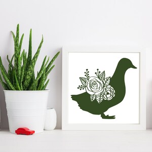 Floral Duck SVG, Floral Farm Animals SVG, Duck Svg, Farmhouse SVG ...