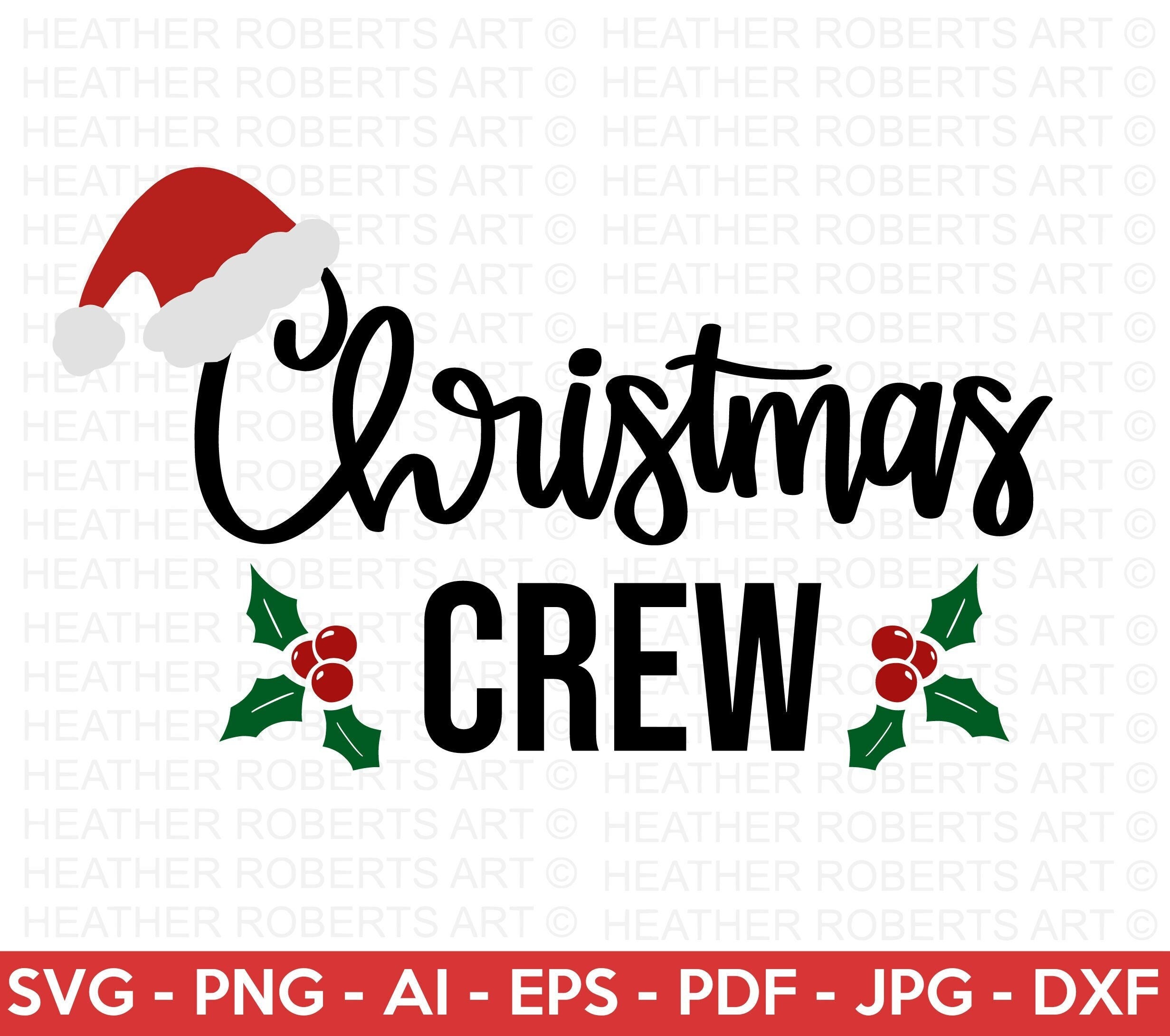 Christmas Crew SVG Merry Christmas SVG Mistletoe Svg Winter - Etsy