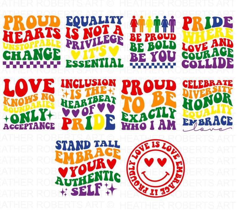Retro LGBTQ+ SVG Bundle, Gay Pride SVG Bundle, Gay Svg, Pride Svg ...