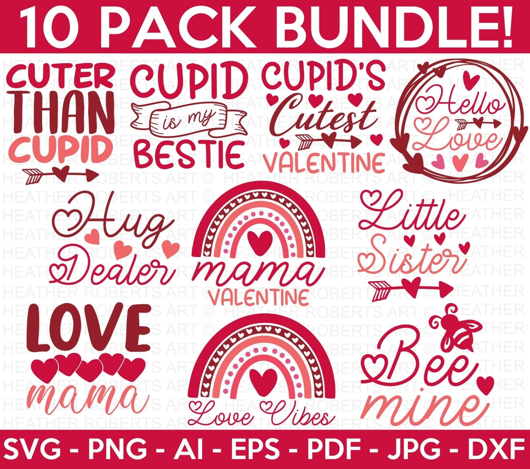 Valentine's Day Colored SVG Bundle, Valentine's Baby Shirts Svg ...