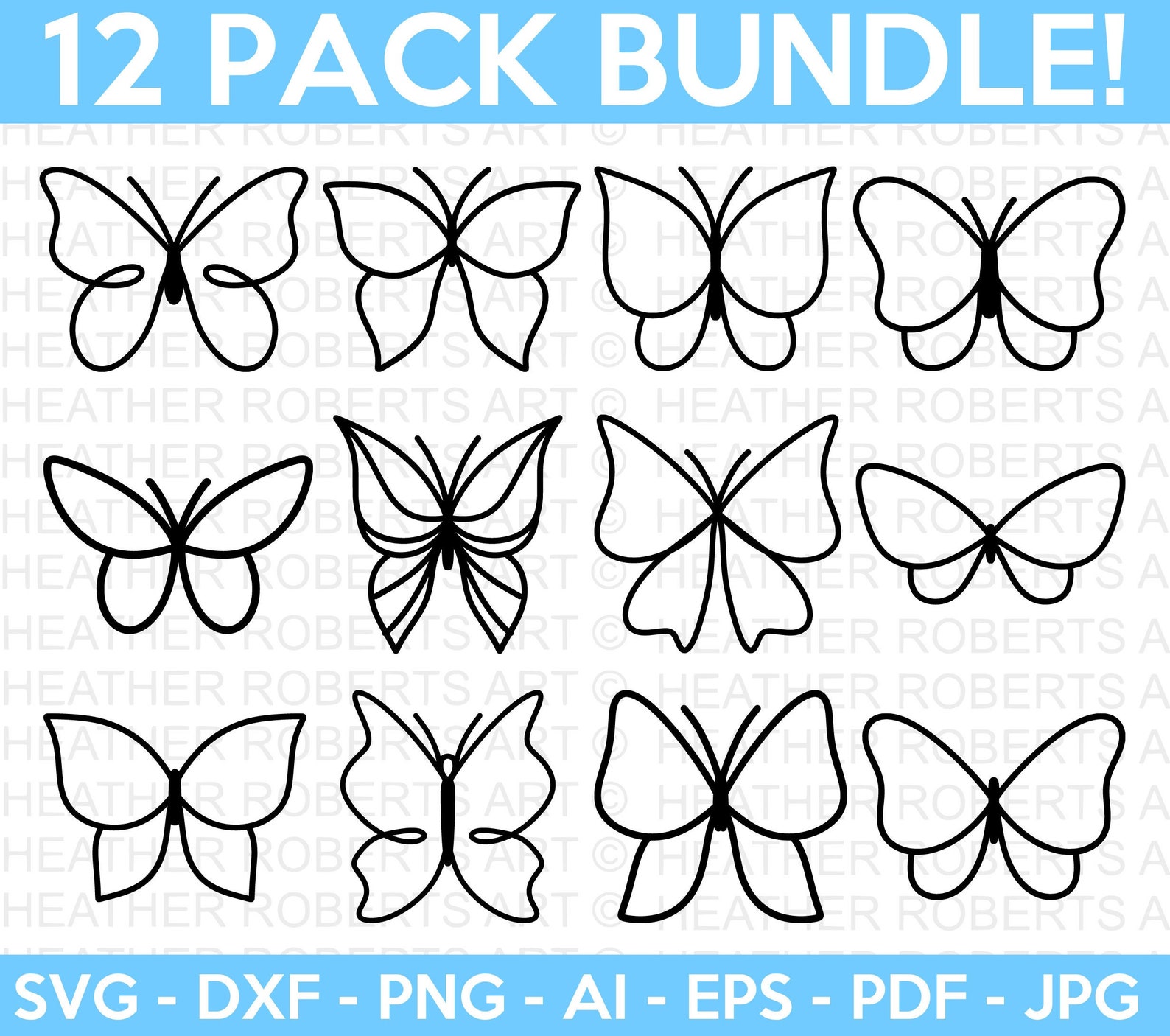 Butterfly Svg Bundle, Buttefly Svg, Doodle Butterfly Svg, Monarch ...