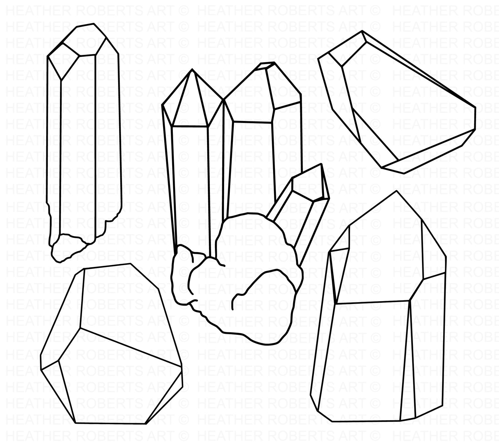 Crystal SVG Bundle Geometric Crystals SVG Bundle Magic - Etsy