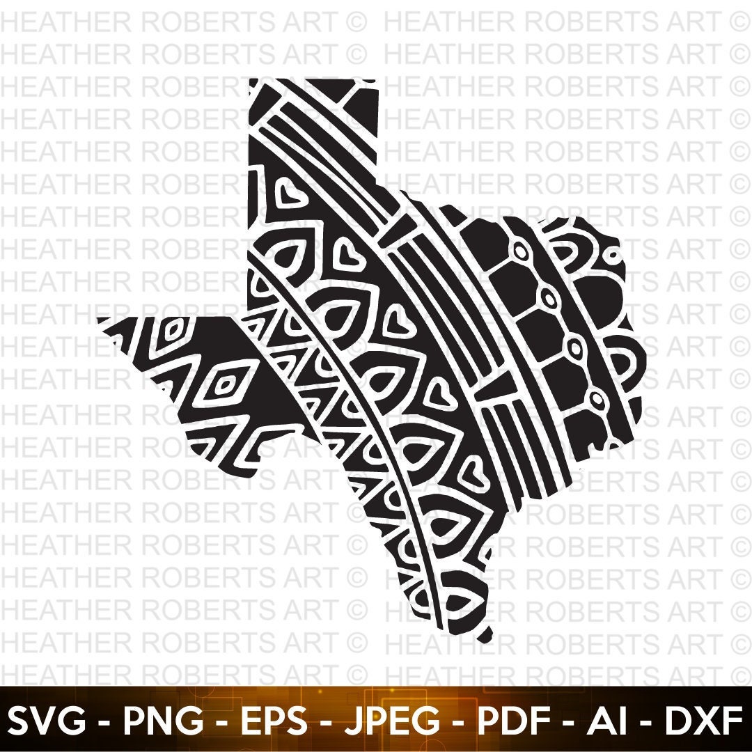 Texas Pattern Design SVG, Texas Svg, Texas Clipart, Texas Silhouette ...