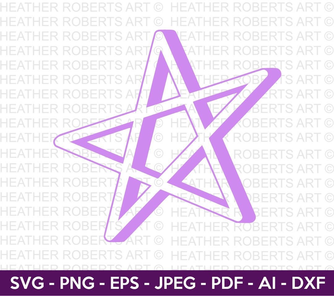 3D Star SVG, 3D Shape Svg, 3D Design, Star Clipart, Bright Stars ...