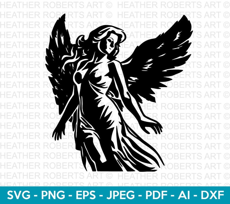 Angel SVG Angel Silhouette SVG Religious Symbol Svg Angel - Etsy
