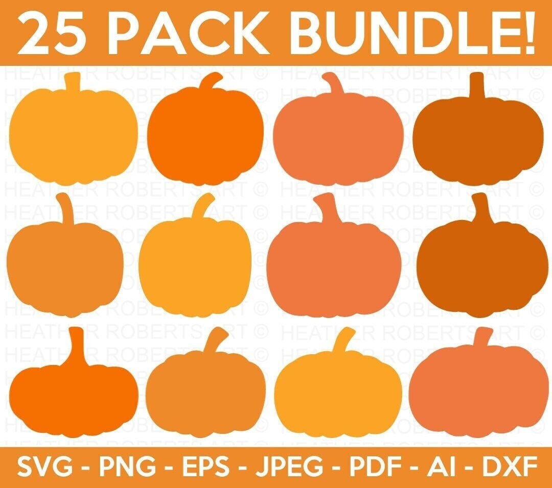 Pumpkin SVG Bundle, Pumpkin SVG, Pumpkin Vector, Halloween Svg, Pumpkin ...