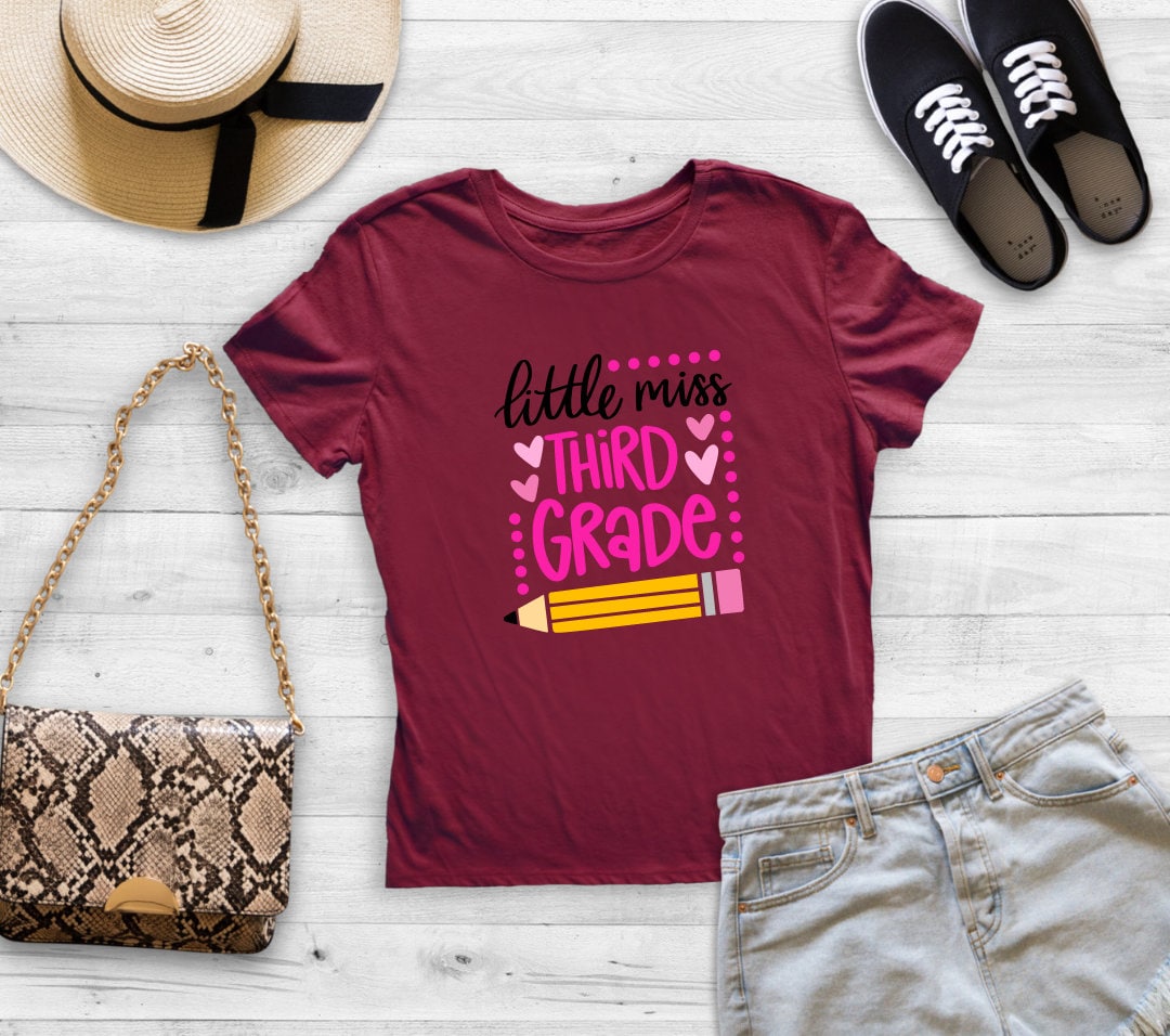 Little Miss Third Grade SVG: Back to School Shirt, Teacher Cut File ...