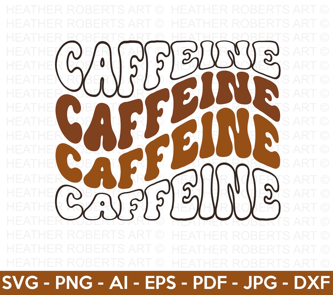 Caffeine SVG, Retro Coffee SVG, Coffee Stacked SVG, Coffee Lover ...