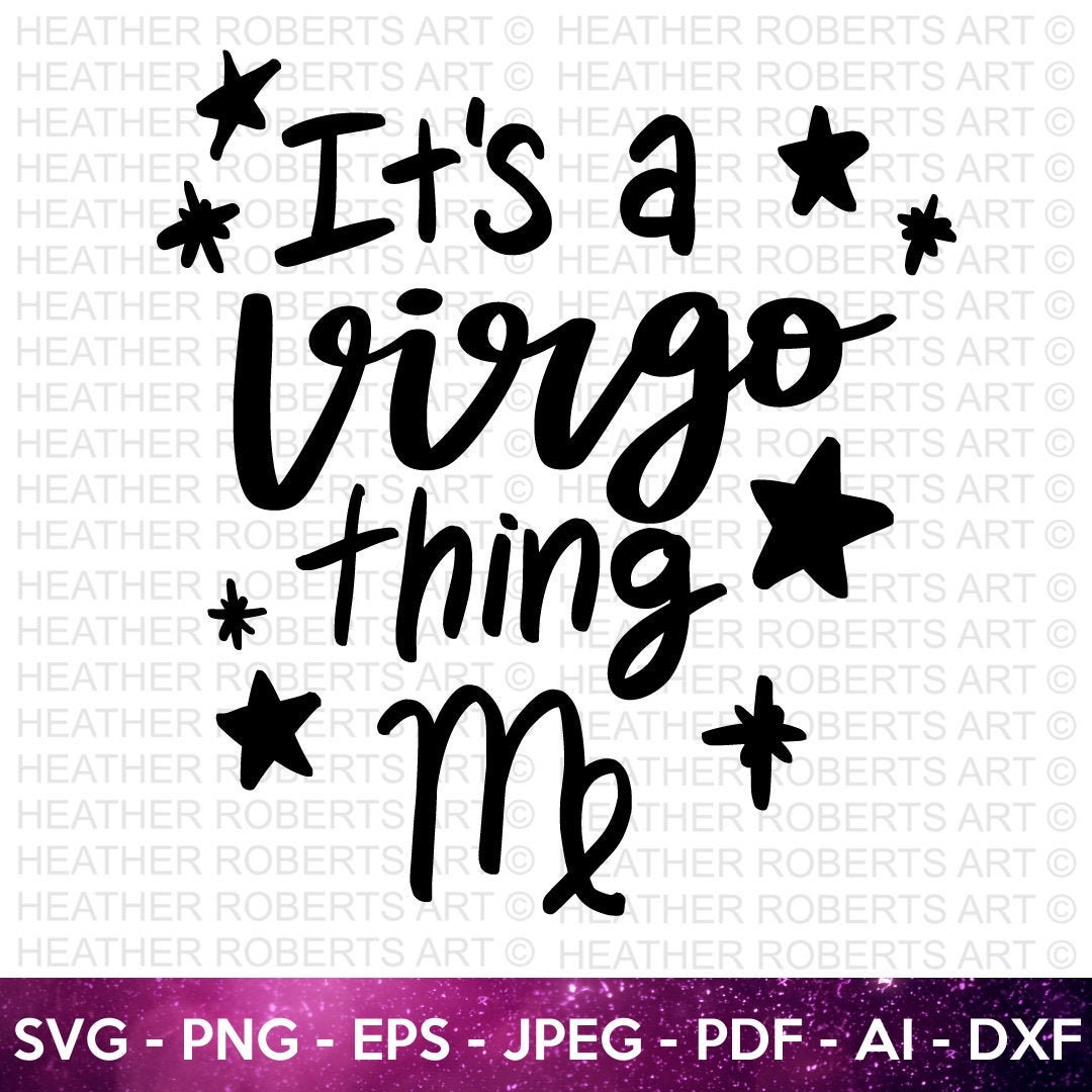 Virgo SVG: Zodiac Sign Astrology Cut File (digital Download) - Etsy