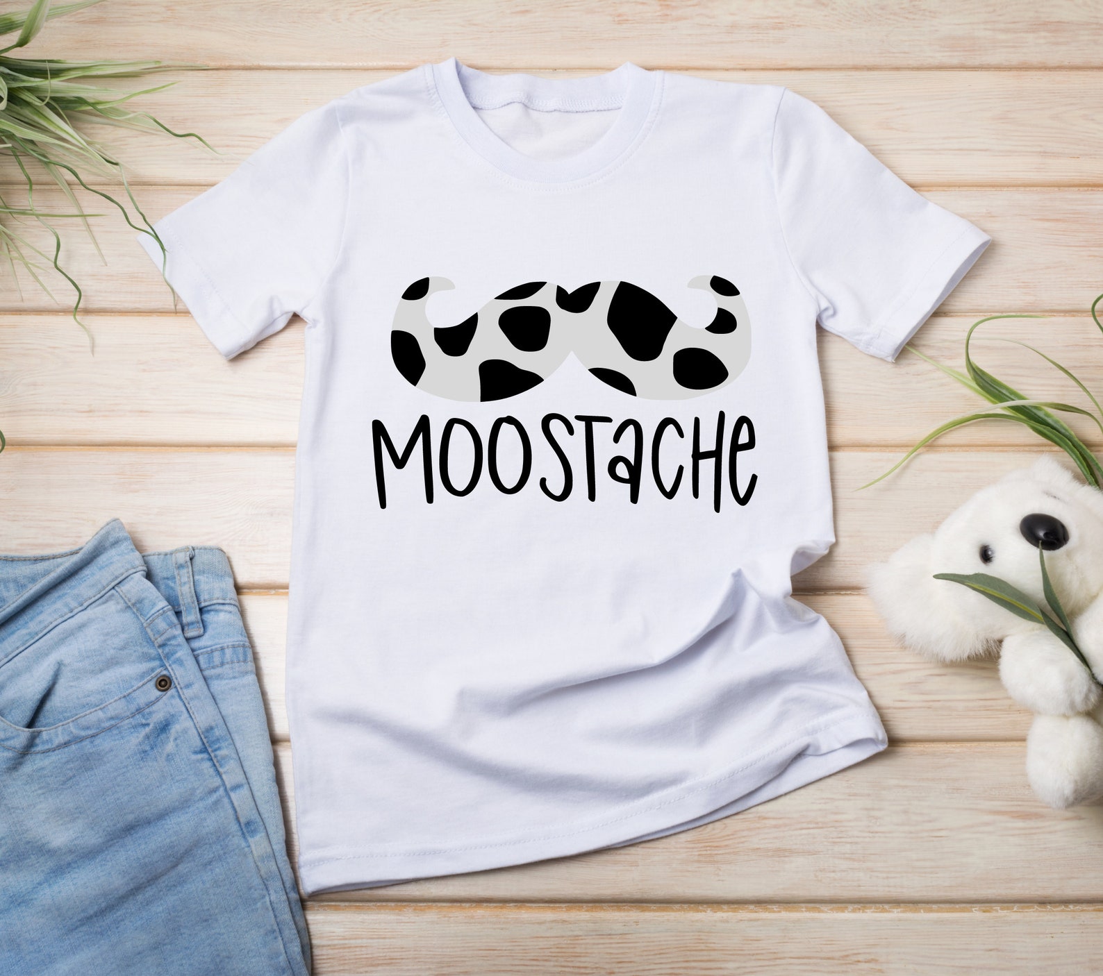 Cow Moostache SVG Mustache SVG Patterened Mustache Svg - Etsy