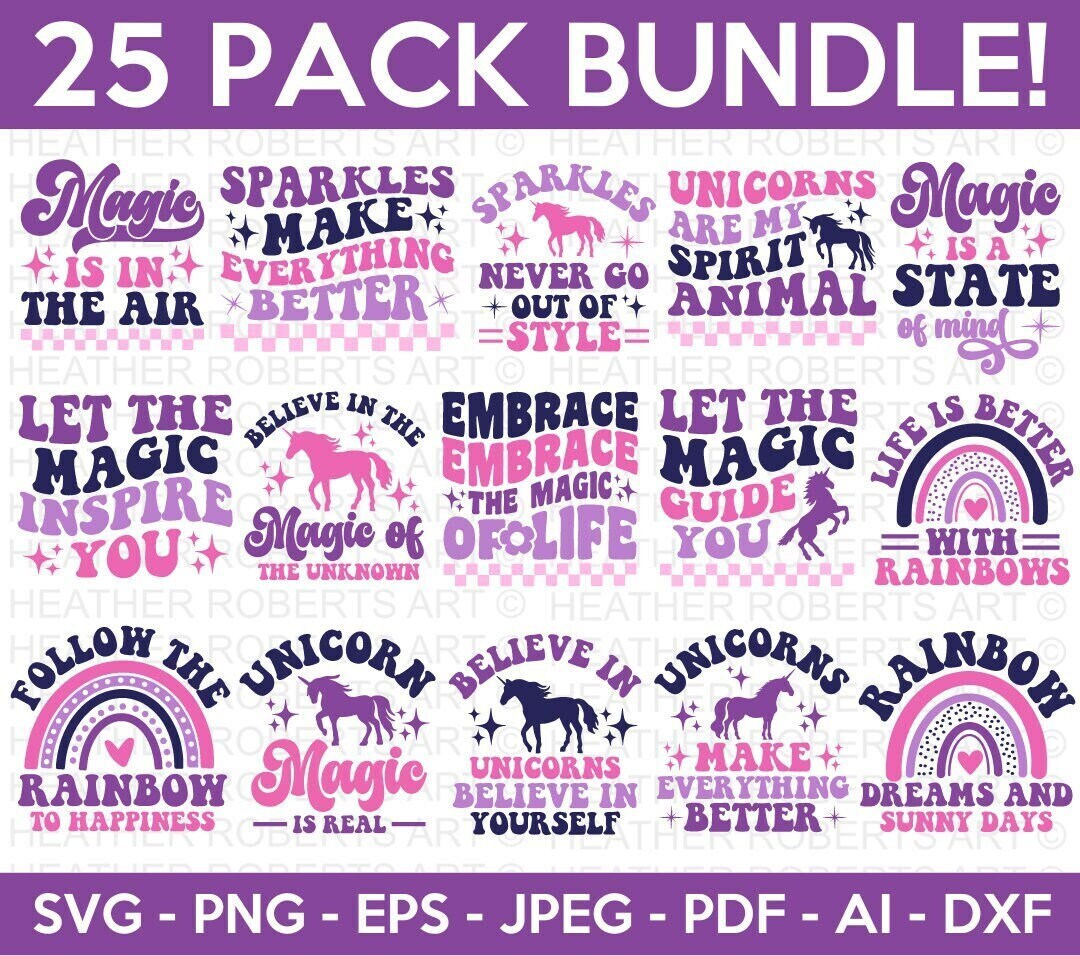 Unicorns Svg Bundle Magical Svg Bundle Unicorns Svg Unicorn Quotes