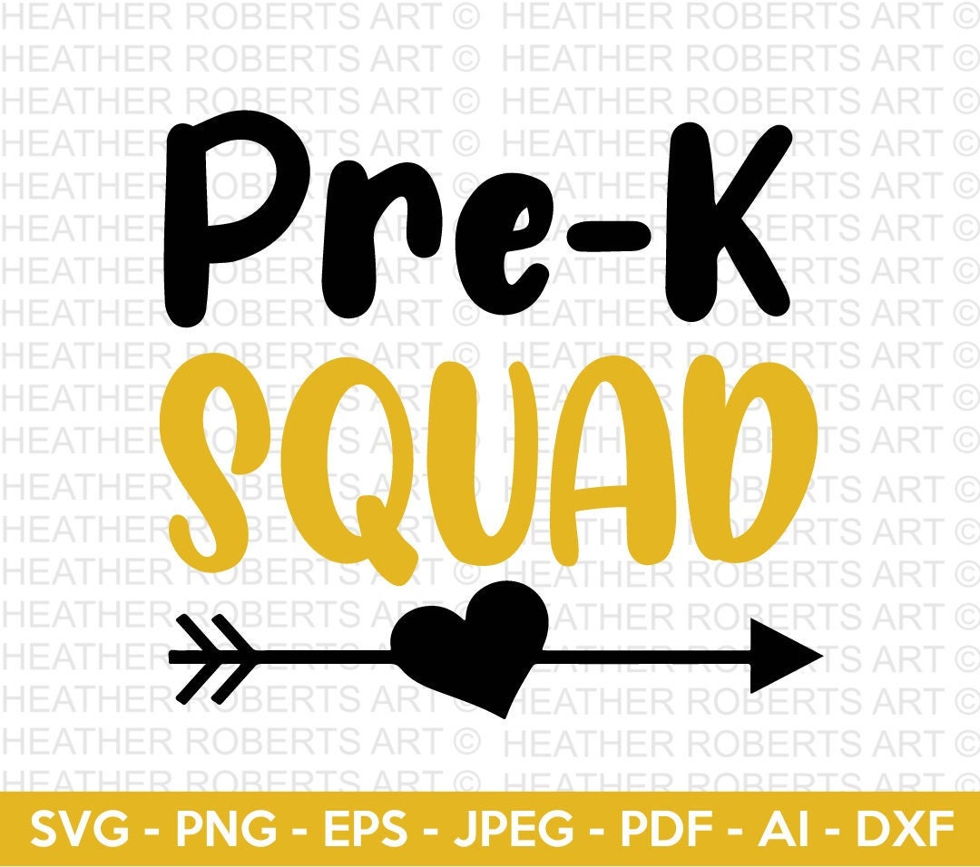 Pre - K Squad Svg, Back to School SVG, Grade Level Crew Shirt Svg ...