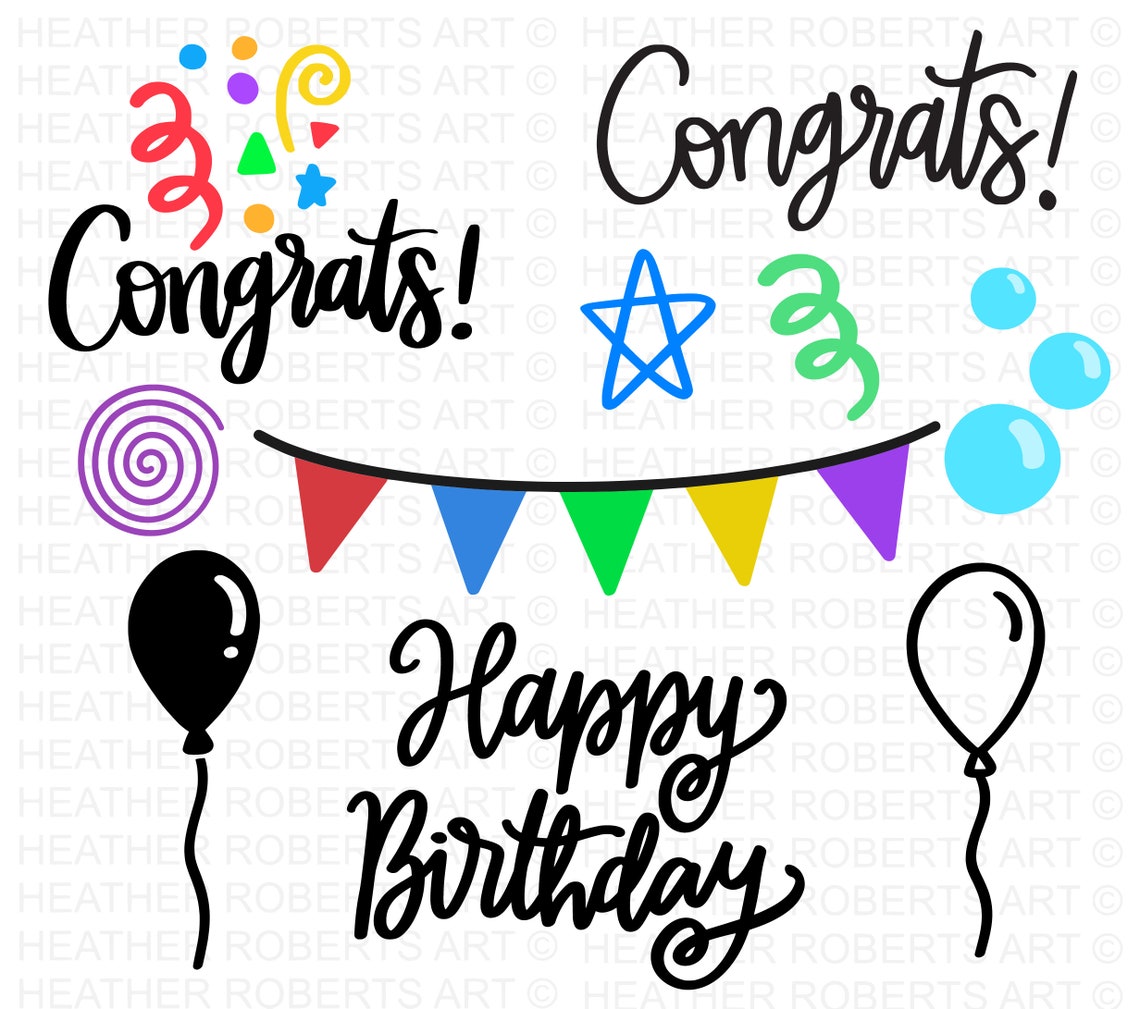 Celebrations SVG Bundle, Party SVG Bundle, Party Decorations Svg ...