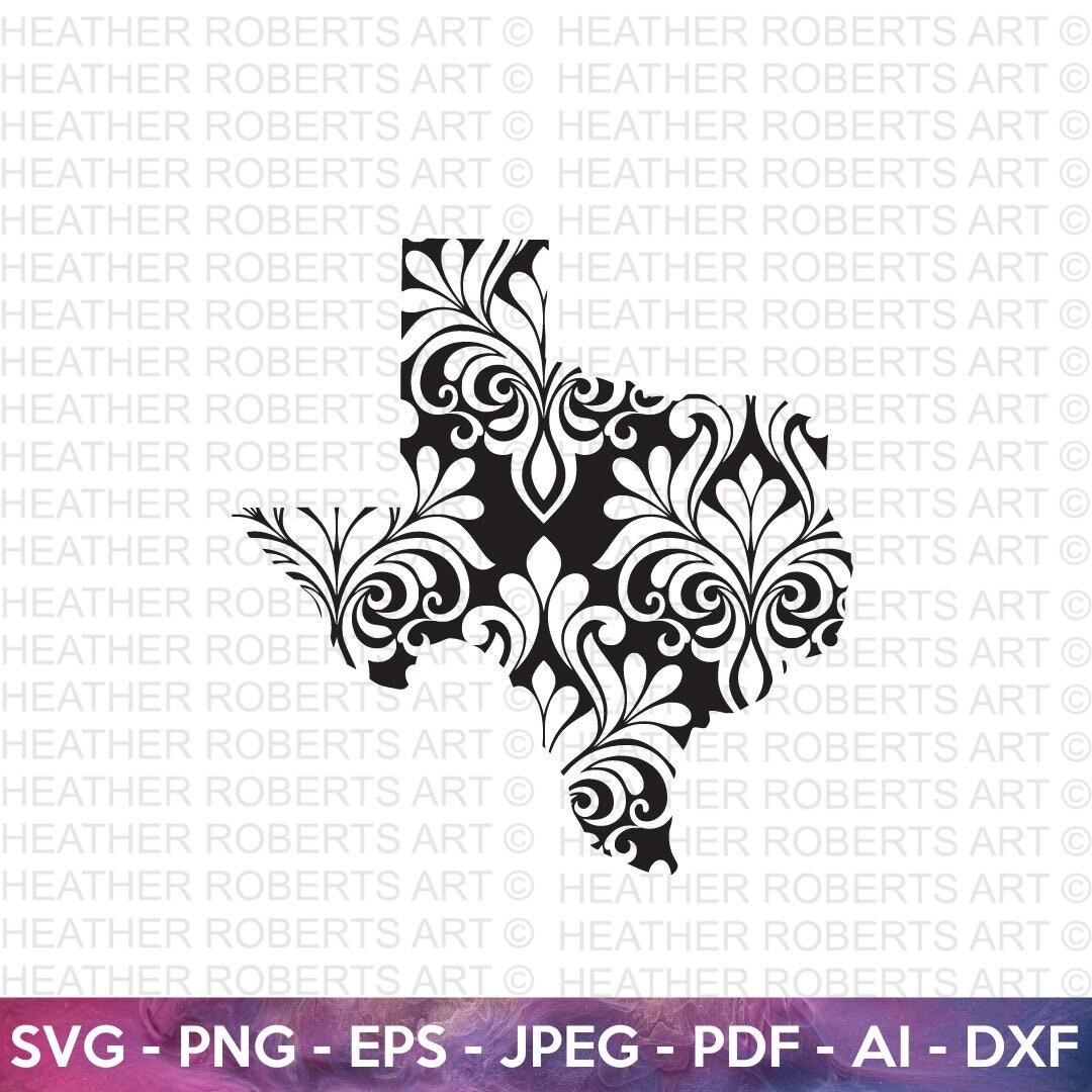 Texas Pattern Design SVG, Texas Svg, Texas Clipart, Texas Silhouette ...