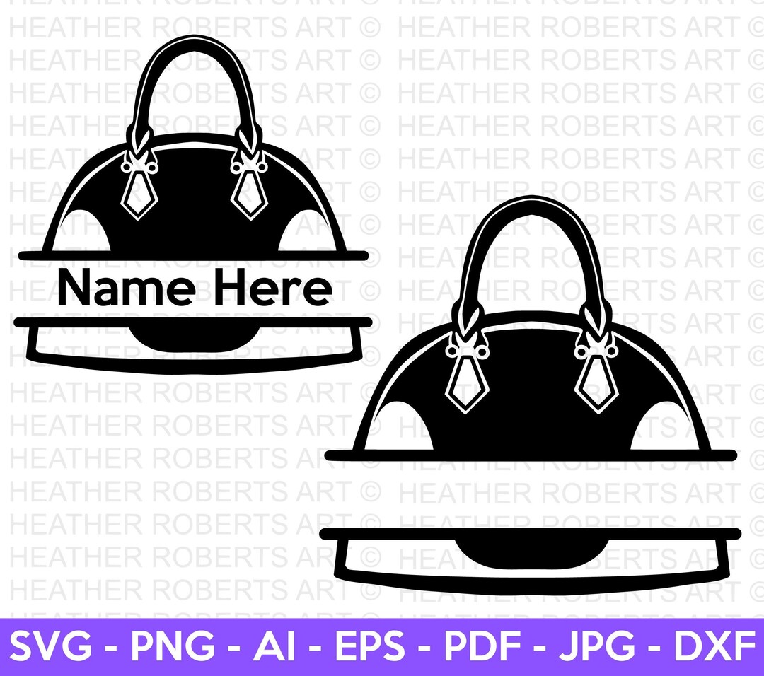 Bag Split Monogram Svg, Bag SVG, Bag Silhouette, Hand Bag Svg, Fashion ...