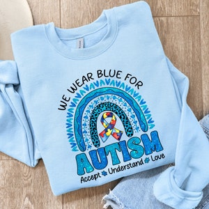 We Wear Blue for Autism PNG, Autism Awareness Sublimation, Autism PNG ...