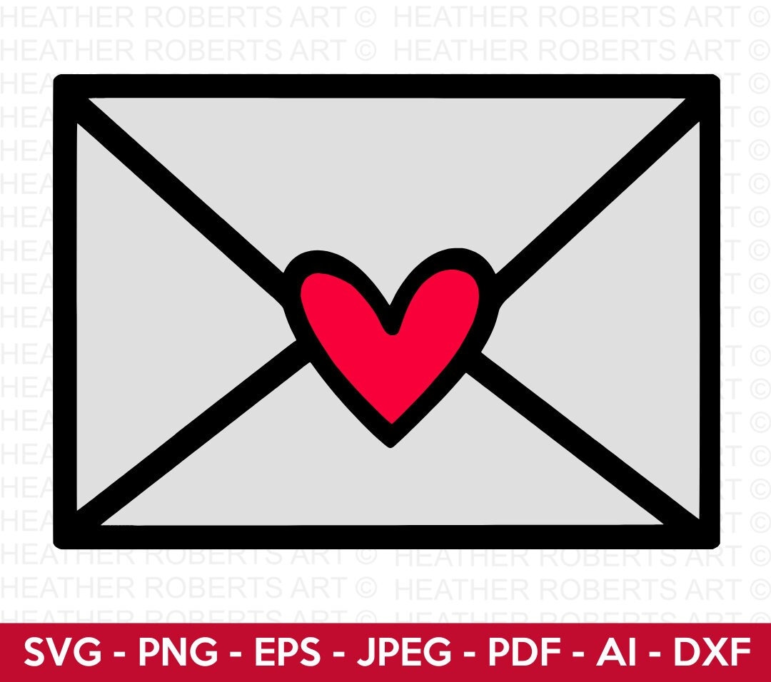 Love Letter Svg, Envelope Heart Svg, Valentines Day Svg, Valentine Svg ...