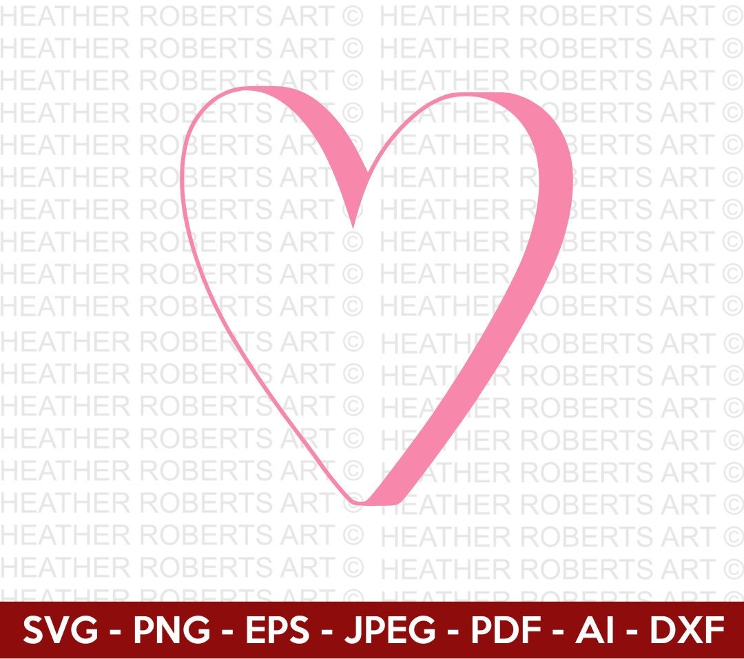 3D Heart Svg, Heart SVG, 3D Symbols, 3D Shapes Svg, Valentine Heart Svg ...