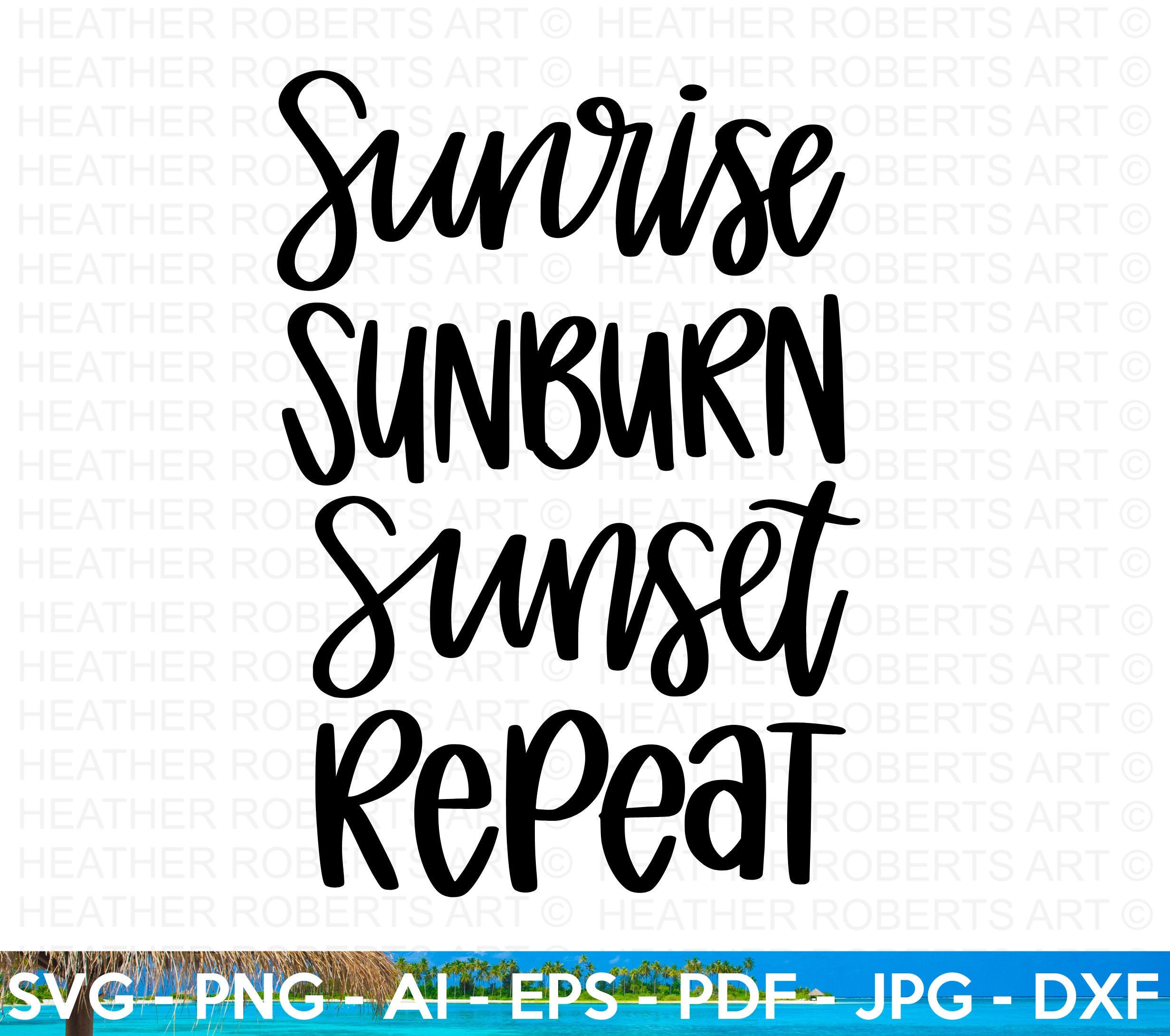 Paper, Party & Kids Embellishments Summer Svg Sunrise Sunburn Sunset ...