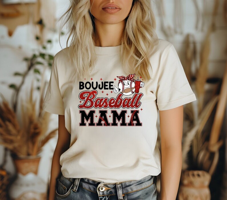 Boujee Baseball Mama PNG: Glitter Sublimation Design (digital Download ...