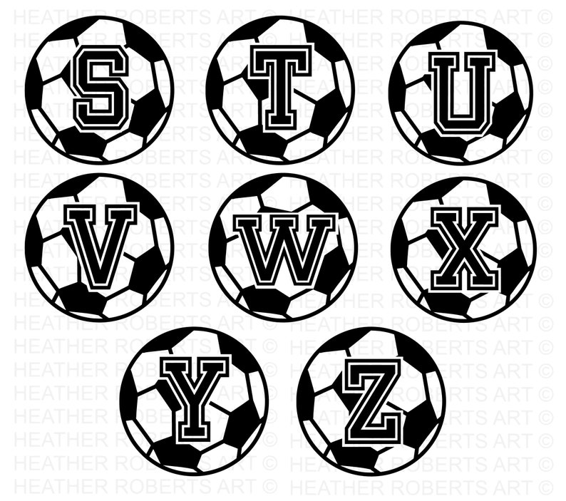 Soccer Monograms SVG Bundle Soccer Svg Soccer Fan Svg - Etsy