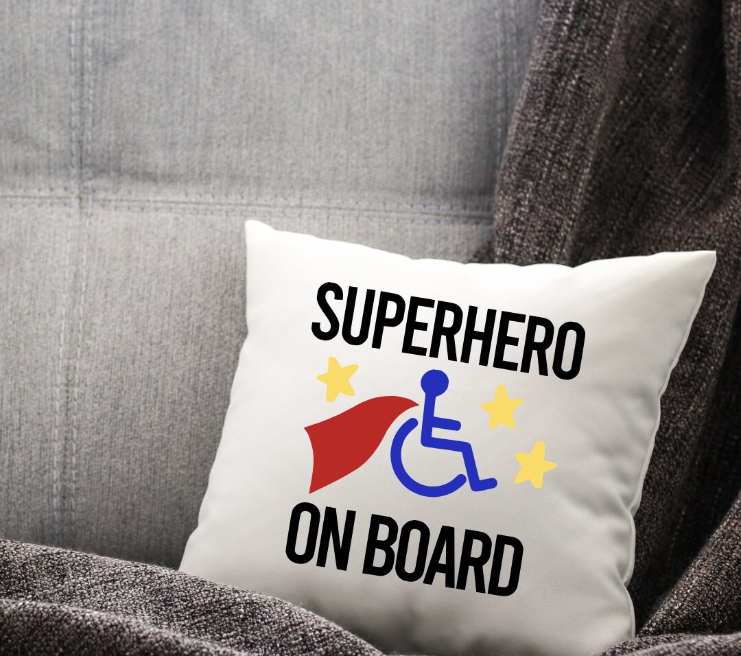 Superhero on Board Svg Wheelchair Svg Handicap Svg - Etsy UK
