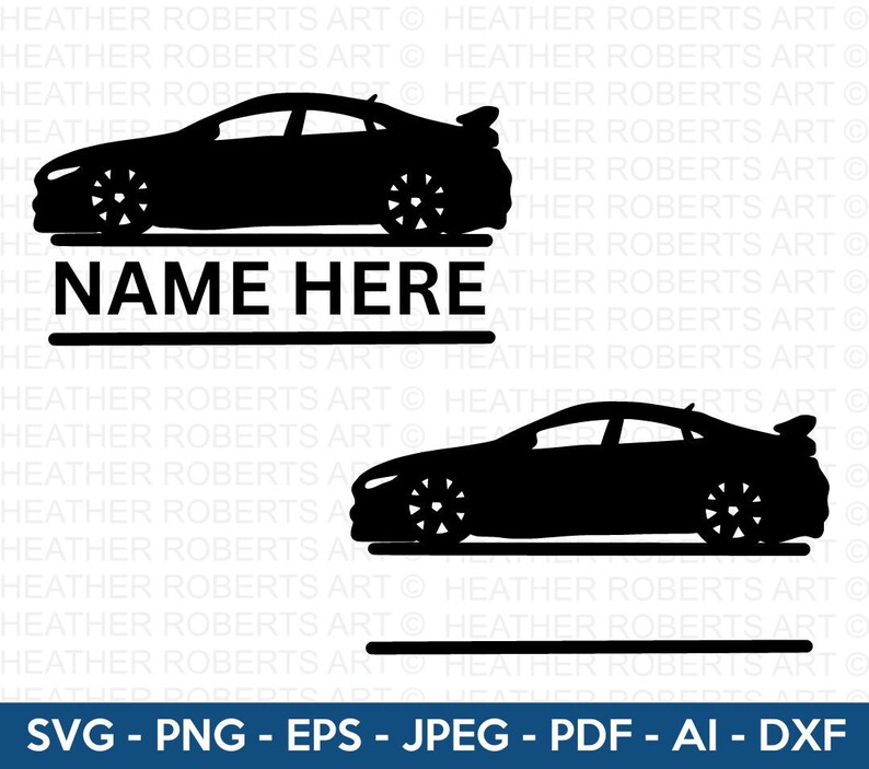 Car Split Monogram Car SVG Car Silhouette Car Clipart Car - Etsy