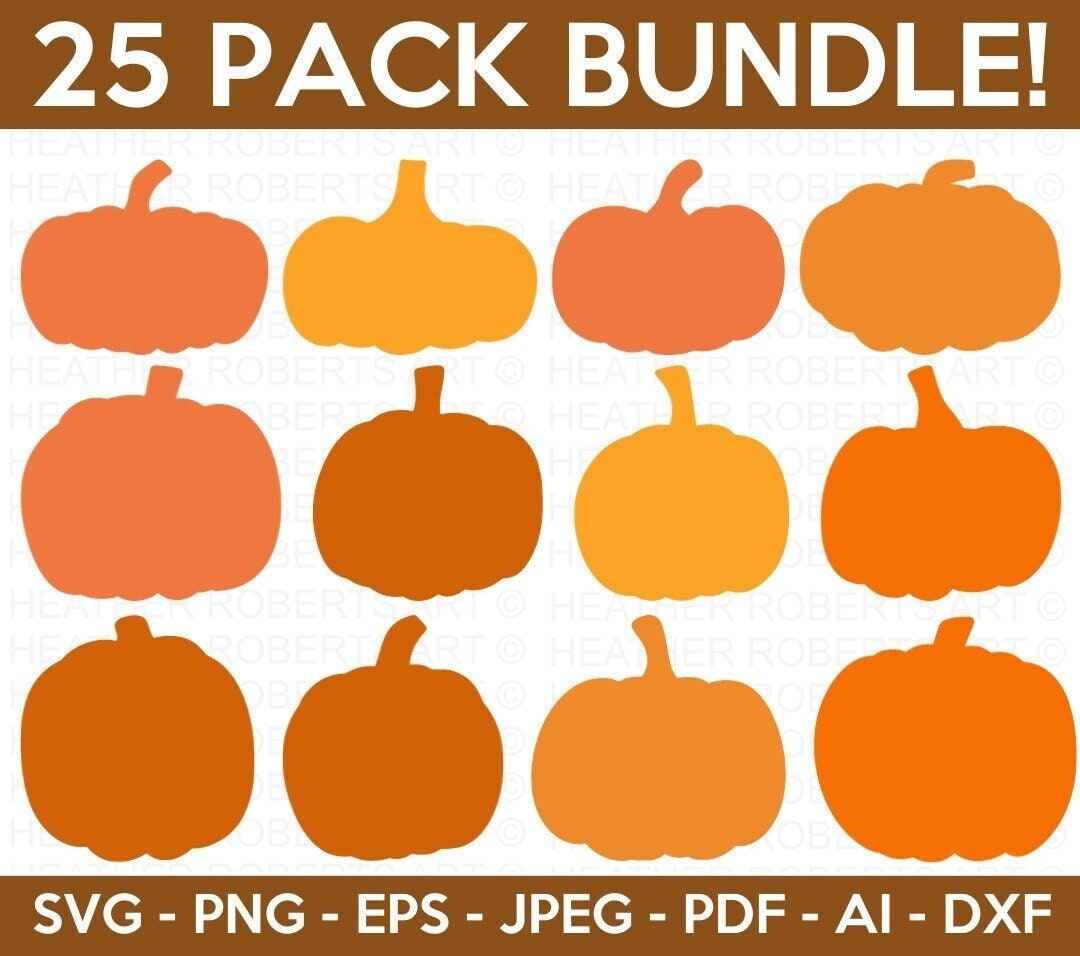 Pumpkin SVG Bundle, Pumpkin SVG, Pumpkin Vector, Halloween Svg, Pumpkin ...