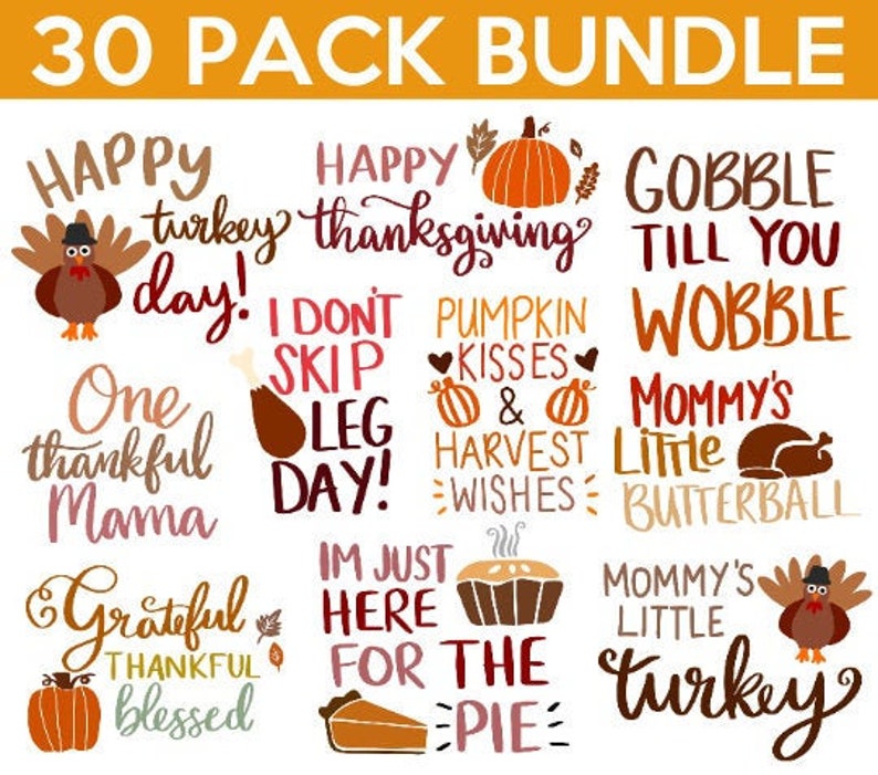 Thanksgiving SVG Bundle Fall SVG Bundle Fall Svg Autumn - Etsy
