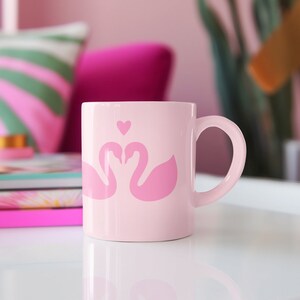 Swan Heart SVG, Pink Swan SVG, Swan SVG, Birds Svg, Valentines Svg ...