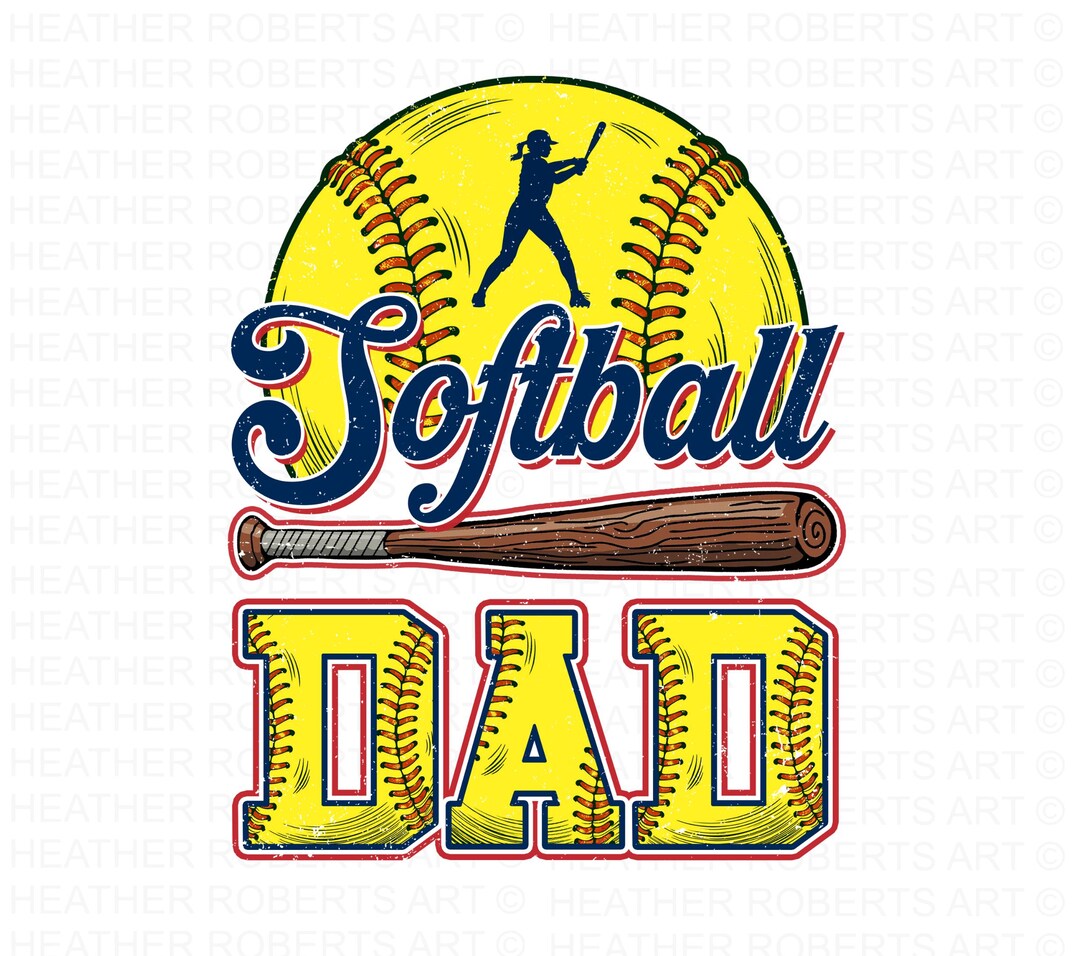 Retro Softball Dad Png, Softball Dad Like A Baseball Dad but With ...